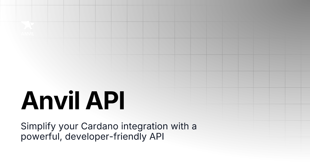 Anvil API | Anvil Development Agency